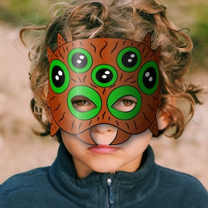 Spider Mask Printable, Paper DIY for Kids and Adults. PDF Template ...