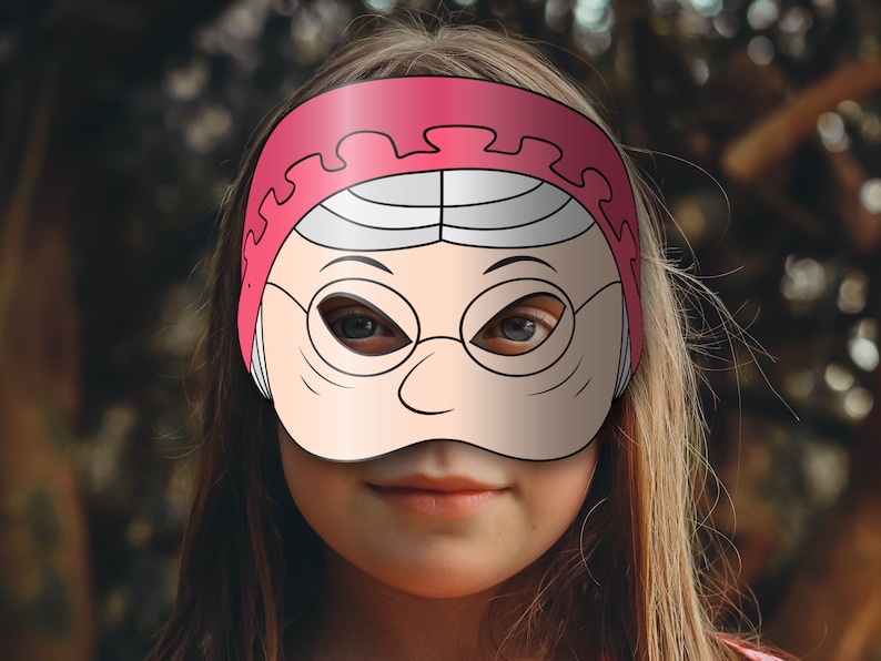 Little Red Riding Hood Masks Printable, Mother, Grandma, Big Bad Wolf ...