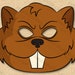 Beaver Mask Printable, Paper DIY for Kids and Adults. PDF Template ...