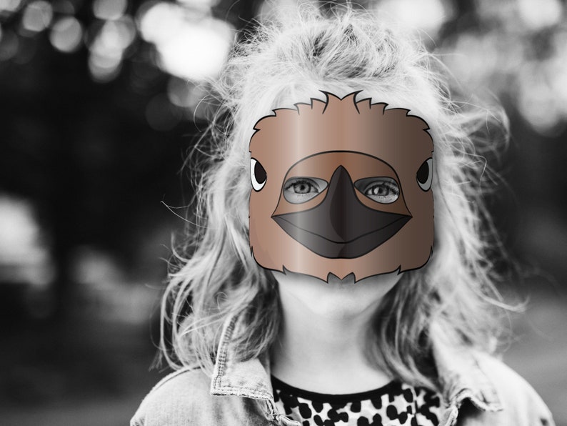 Emu Mask Printable Paper DIY for Kids and Adults. PDF - Etsy
