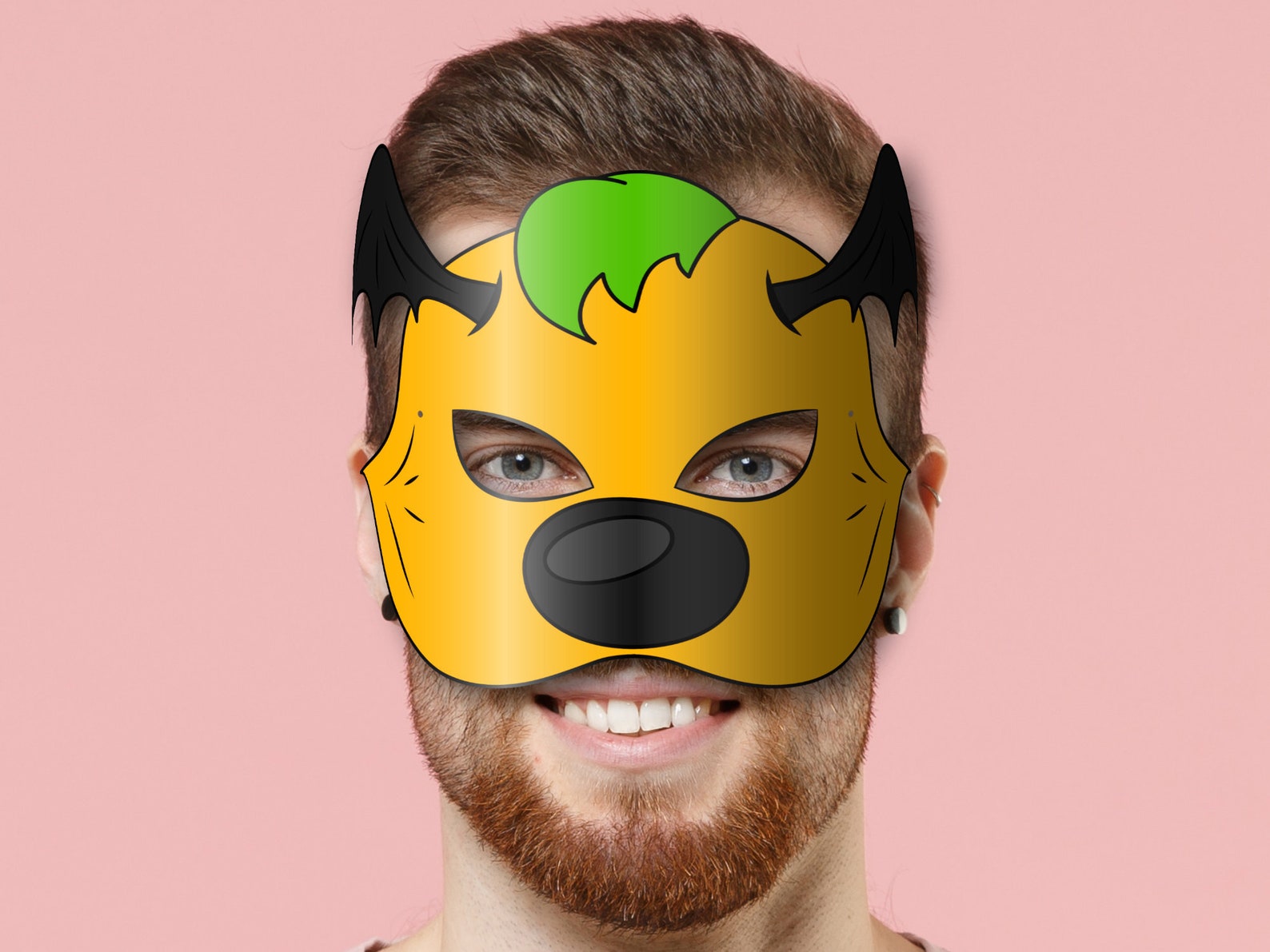 Monster 3 Mask Printable, Paper DIY for Kids and Adults. PDF Template ...