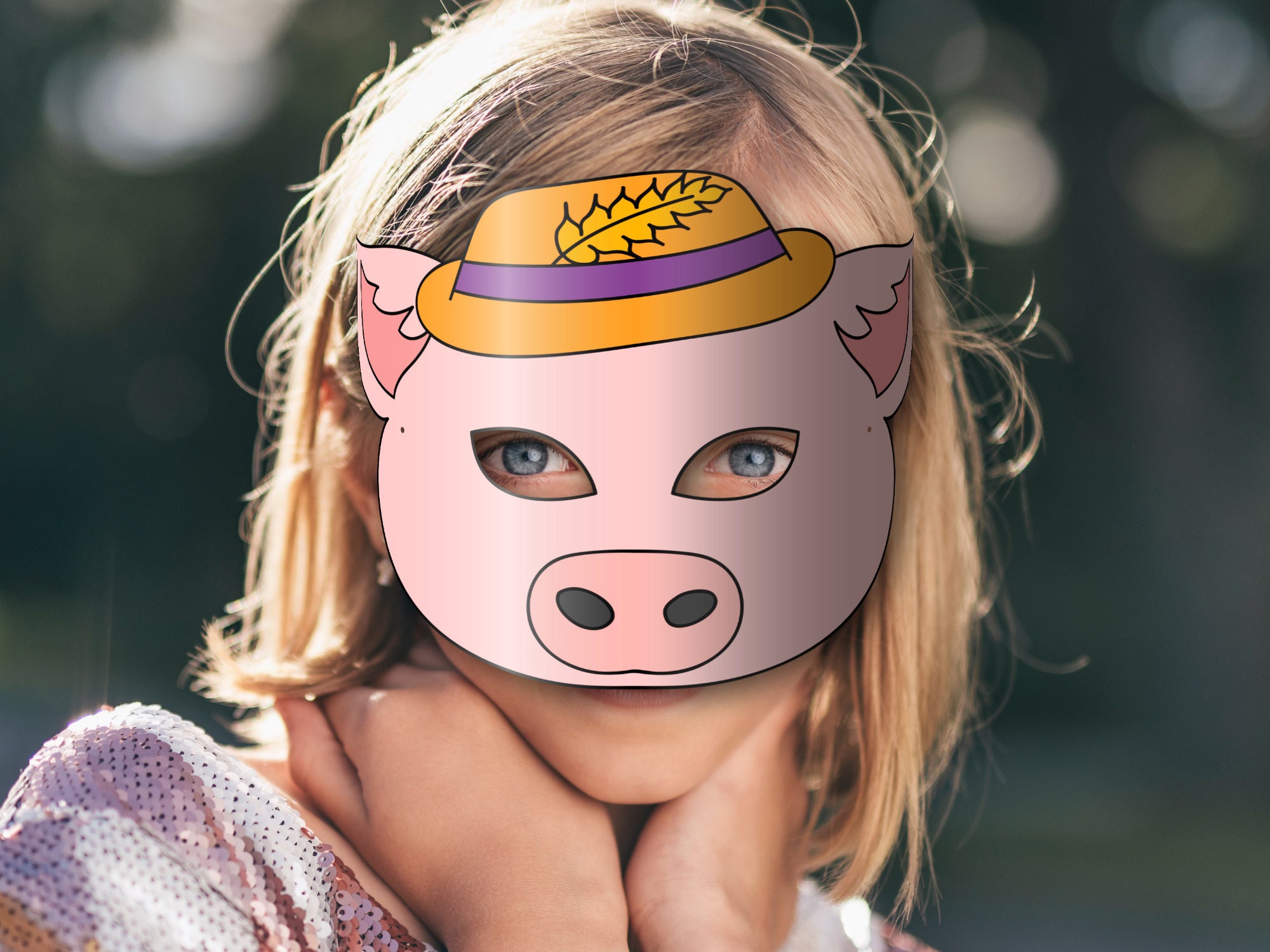 The Three Little Pigs, Big Bad Wolf Printable Mask Set, Paper DIY for ...