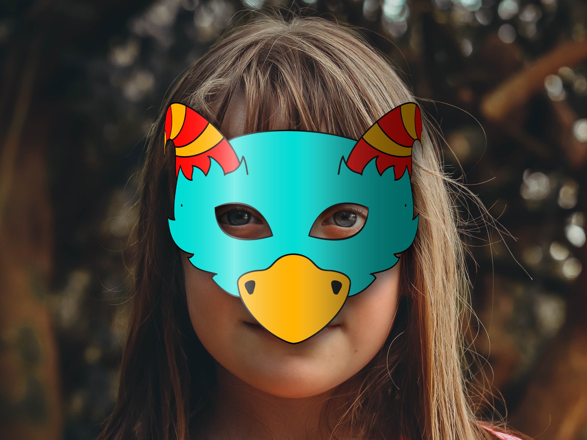 Monster #4 Mask Printable, Paper DIY for Kids and Adults. PDF Template ...