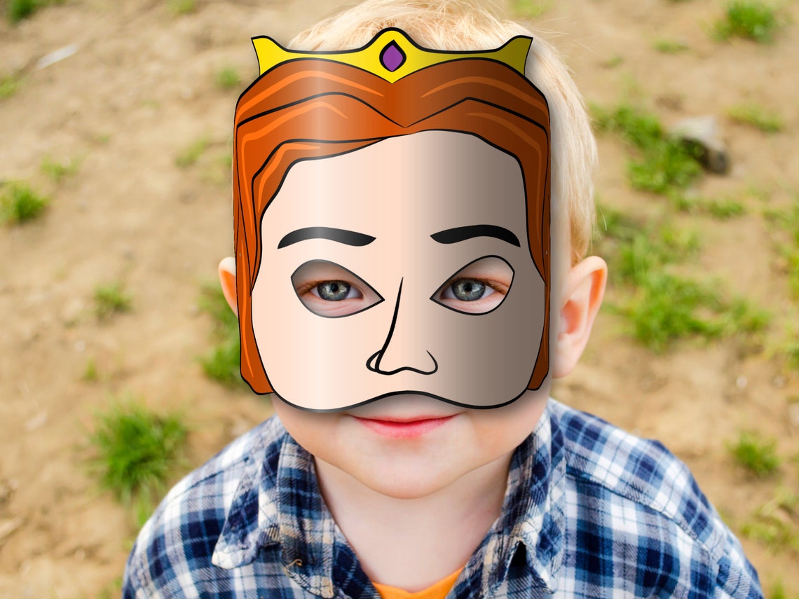 Fairy Tale Masks Printable, Cinderella, Prince, King, Queen Mother ...