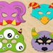 Monster Masks Printable, Paper DIY for Kids and Adults. PDF Template ...