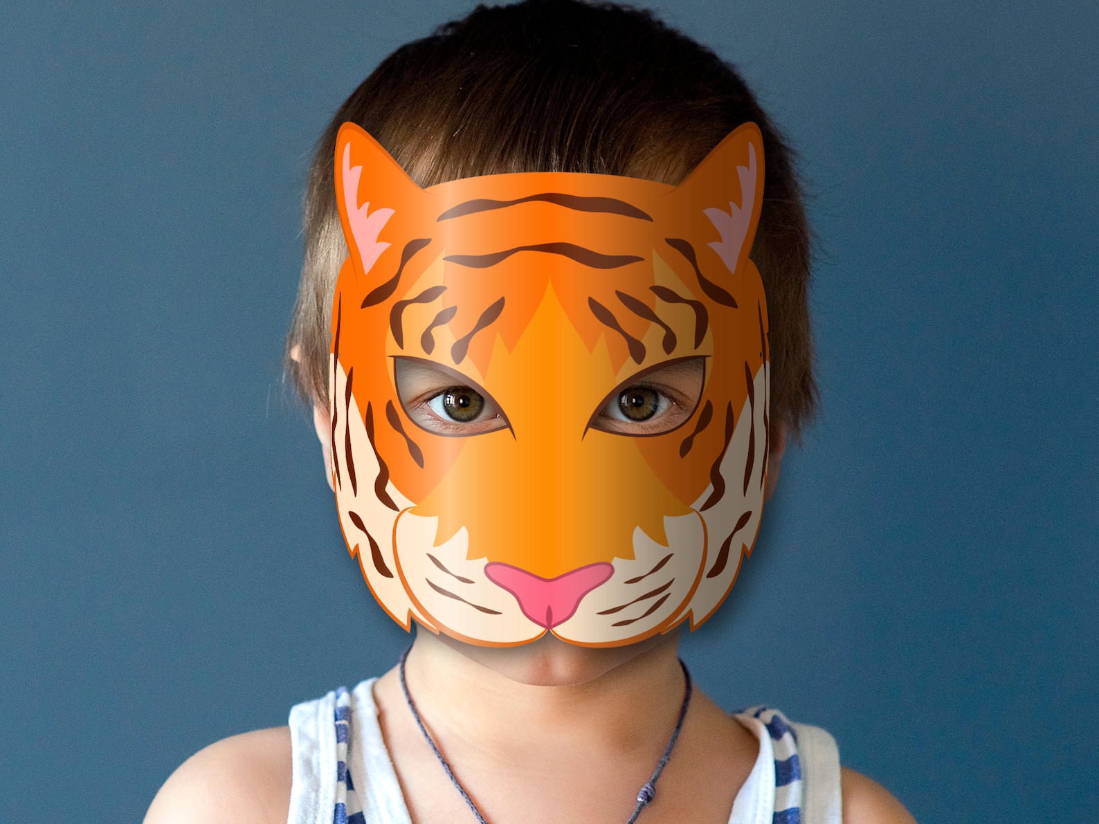 Tiger Mask Printable, Paper DIY for Kids and Adults. PDF Template ...