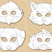 Pet Animals Masks Printable Coloring, Cat, Dog, Bird, Fish, Paper DIY ...