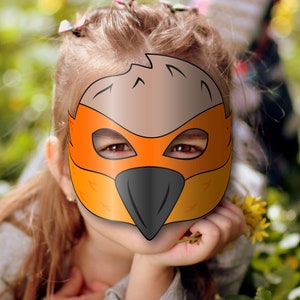 Bird Mask Printable, Paper DIY for Kids and Adults. PDF Template ...