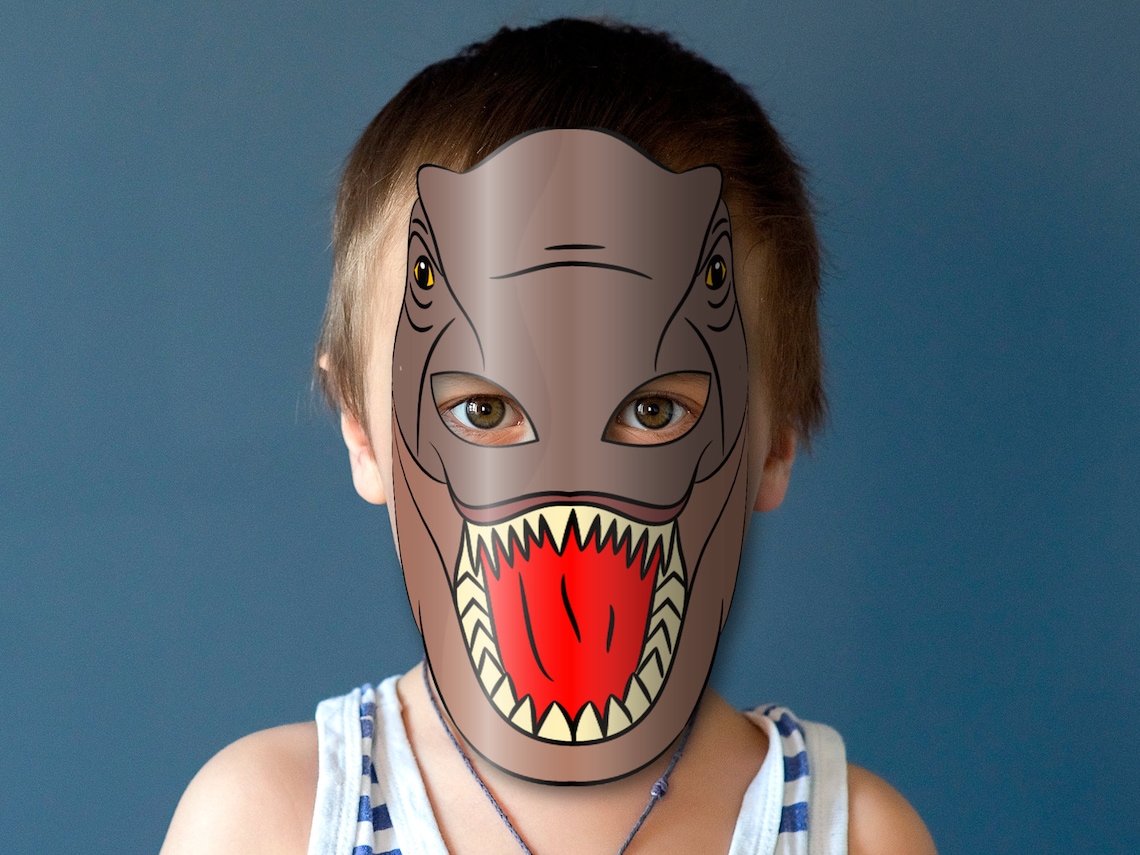 Dinosaur T-rex Mask Printable, Tyrannosaurus Rex, Trex, Paper DIY for ...