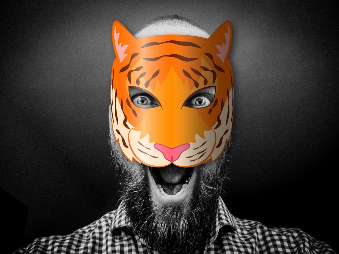 Tiger Mask Printable Paper DIY for Kids and Adults. PDF - Etsy