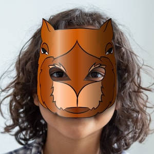 Capybara Mask Printable, Paper DIY for Kids and Adults. PDF Template ...