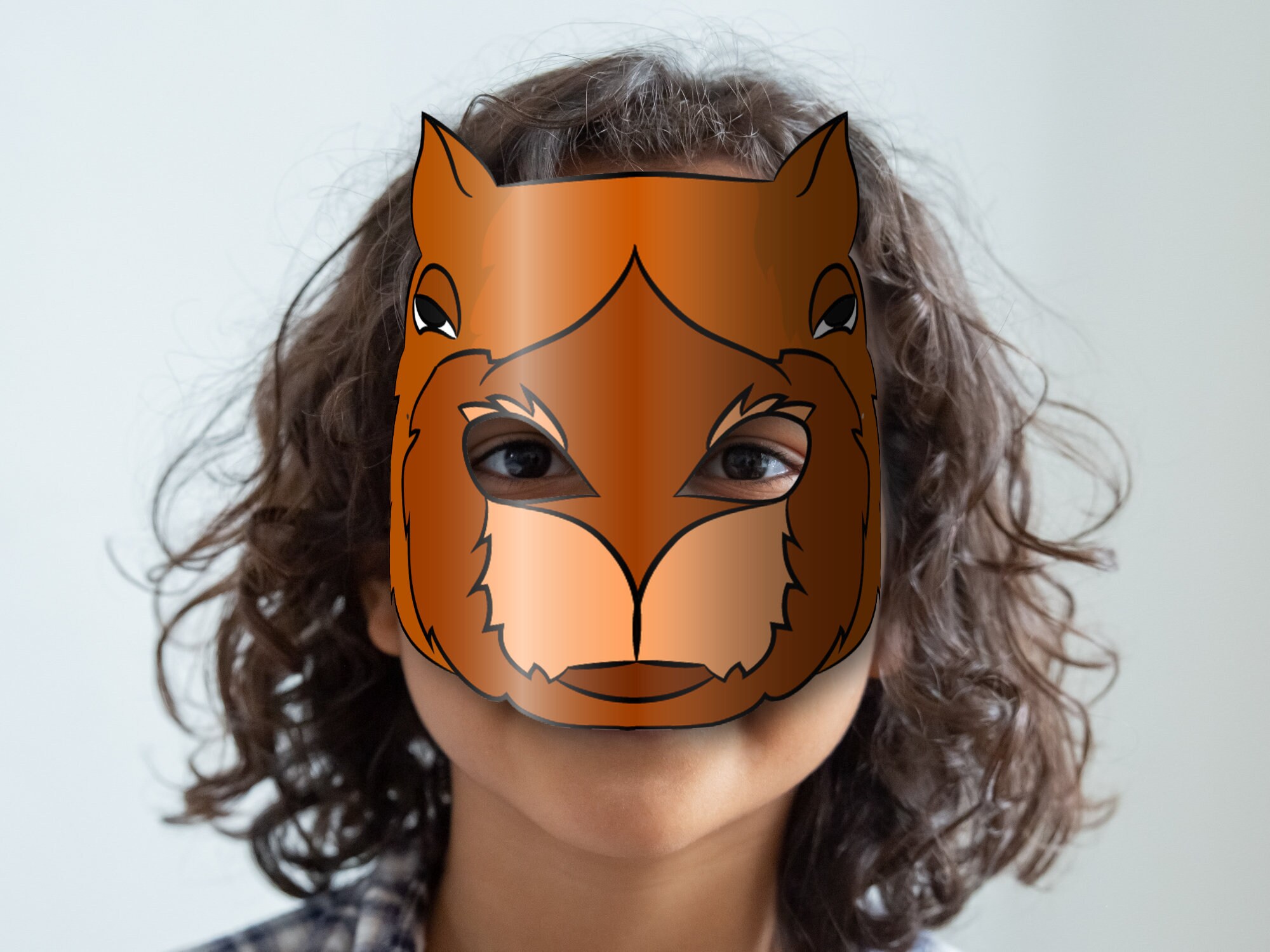 Capybara Mask Printable, Paper DIY for Kids and Adults. PDF Template ...