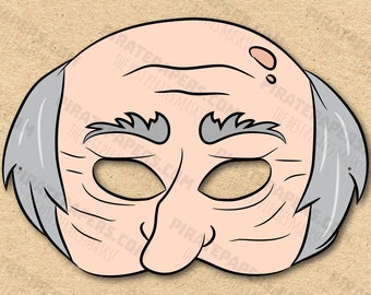 Realistic Latex Mask Old Man With Hair and Beard - Etsy