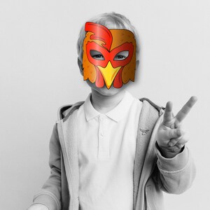 Rooster Mask Printable Сoock Сhicken Paper DIY for Kids - Etsy