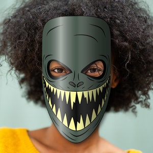 Creepy Mask Printable, Paper DIY for Kids and Adults. PDF Template ...