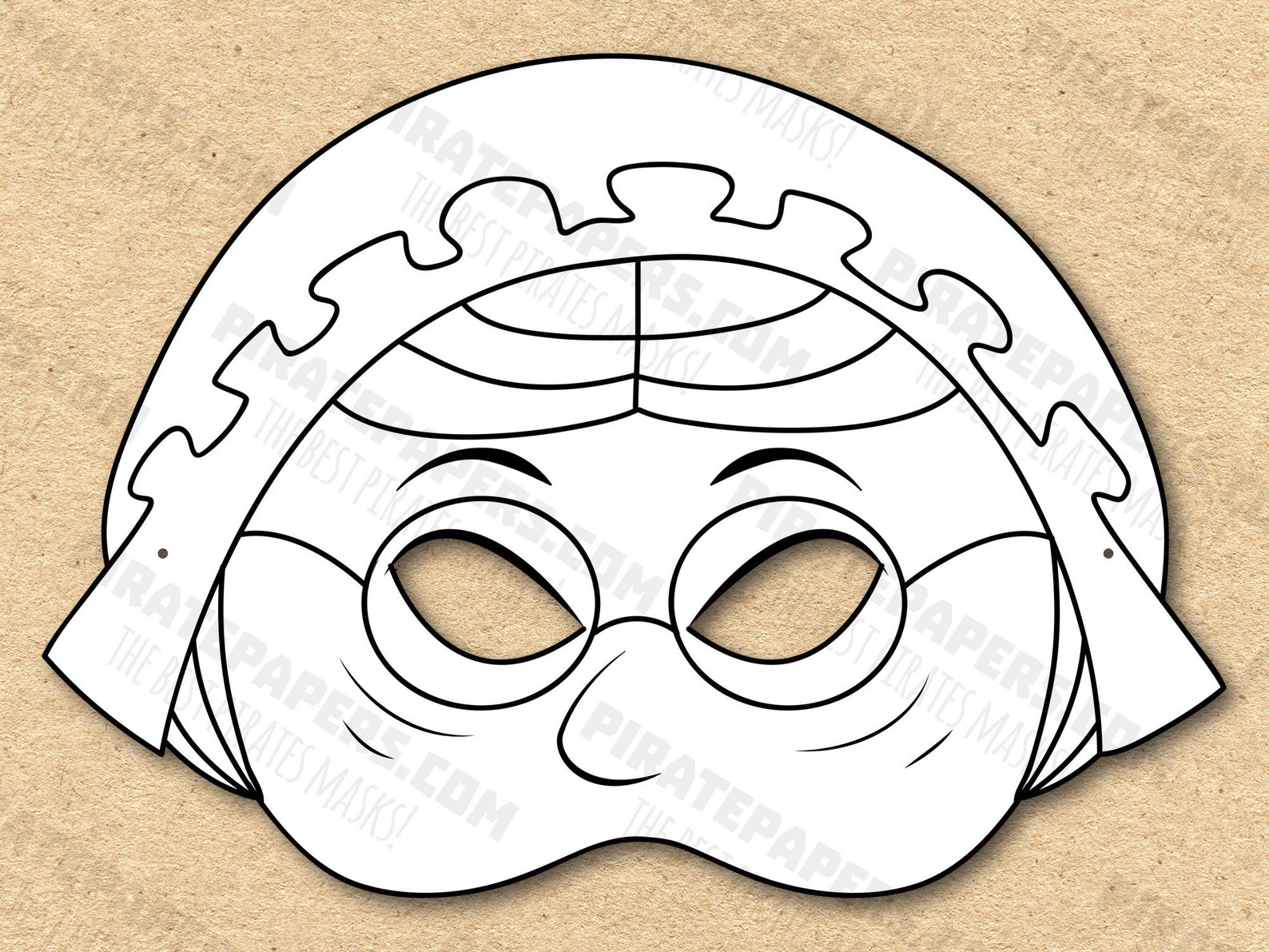 Little Red Riding Hood Masks Printable Coloring, Mother, Grandma, Big ...