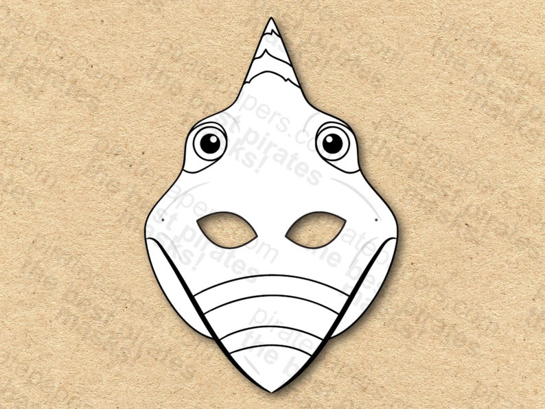 Dinosaur Pterodactyl Mask Printable Coloring Pteranodon - Etsy
