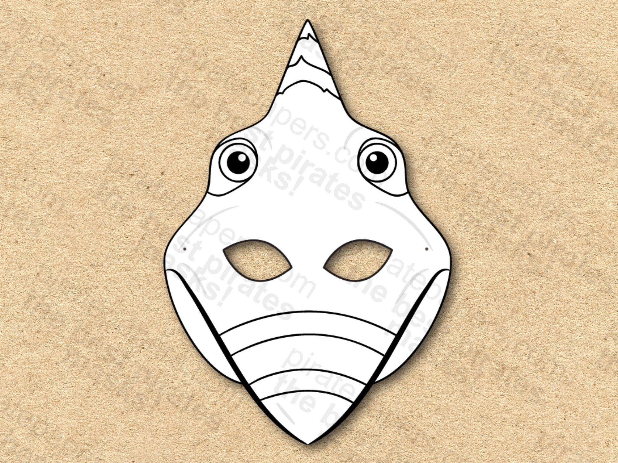 Dinosaur Pterodactyl Mask Printable Coloring Pteranodon - Etsy