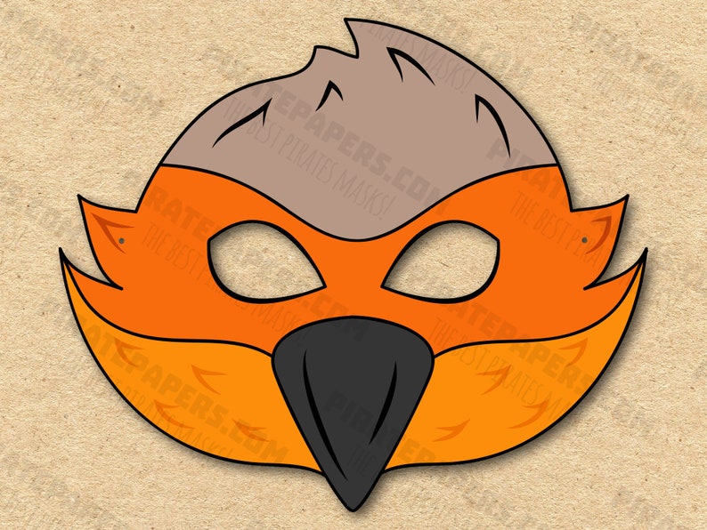 Bird Mask Printable, Paper DIY for Kids and Adults. PDF Template ...