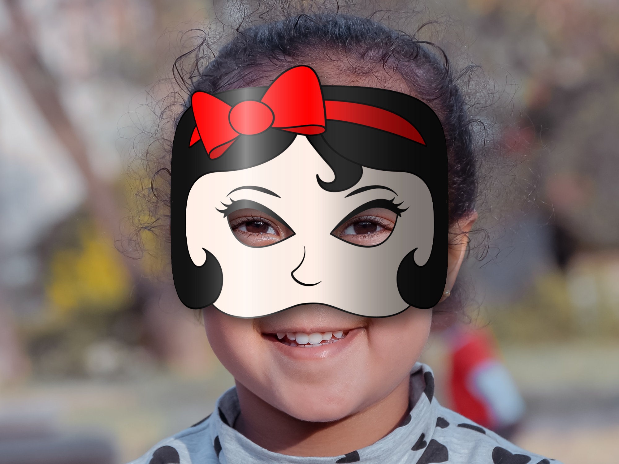 Snow White Mask Printable, Paper DIY for Kids and Adults. PDF Template ...