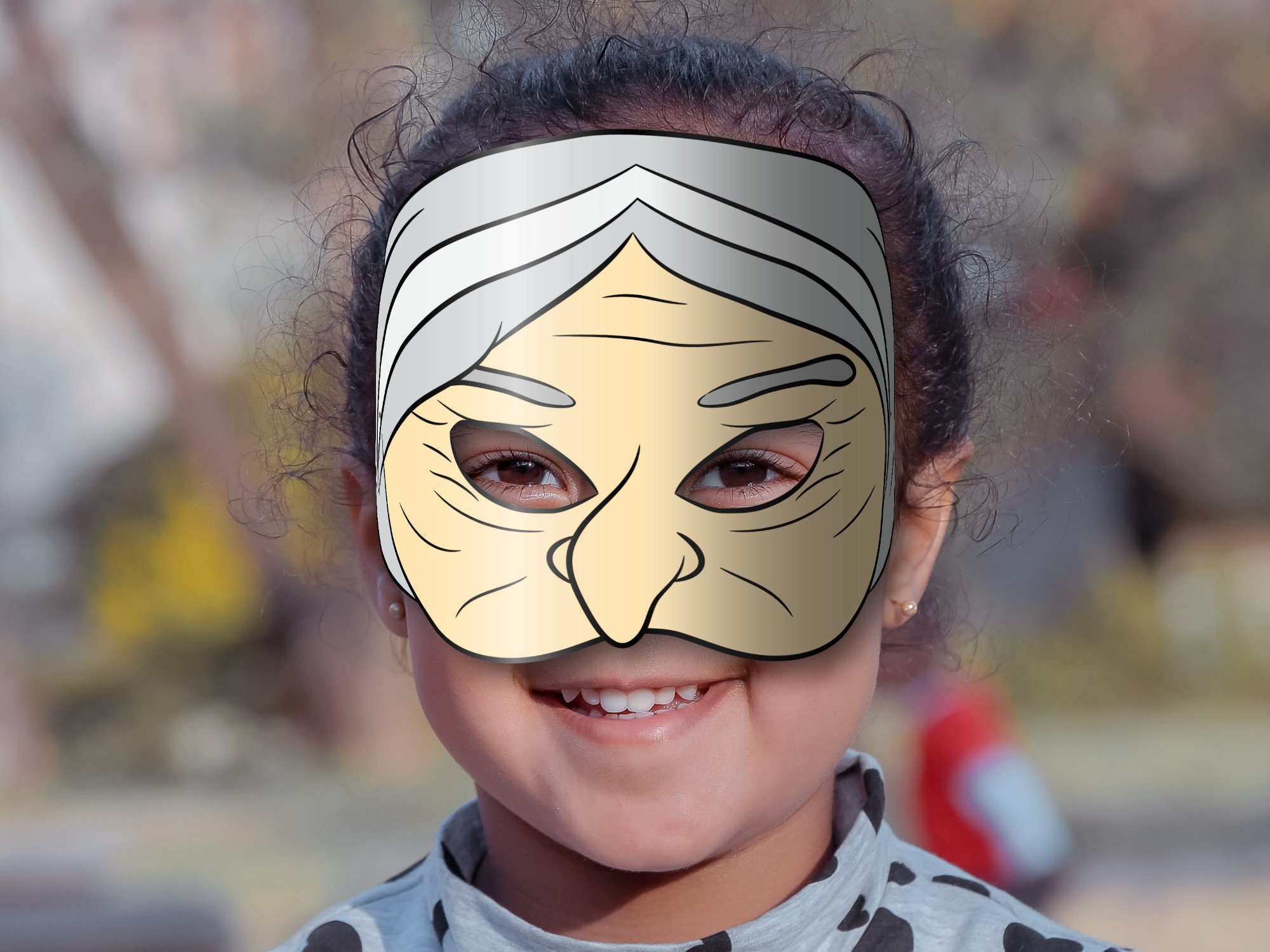 Buy Old Man Mask Printable Paper DIY For Kids And PDF