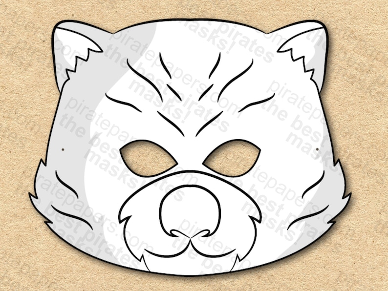 Wombat Masks Printable Color Coloring Paper DIY for Kids - Etsy