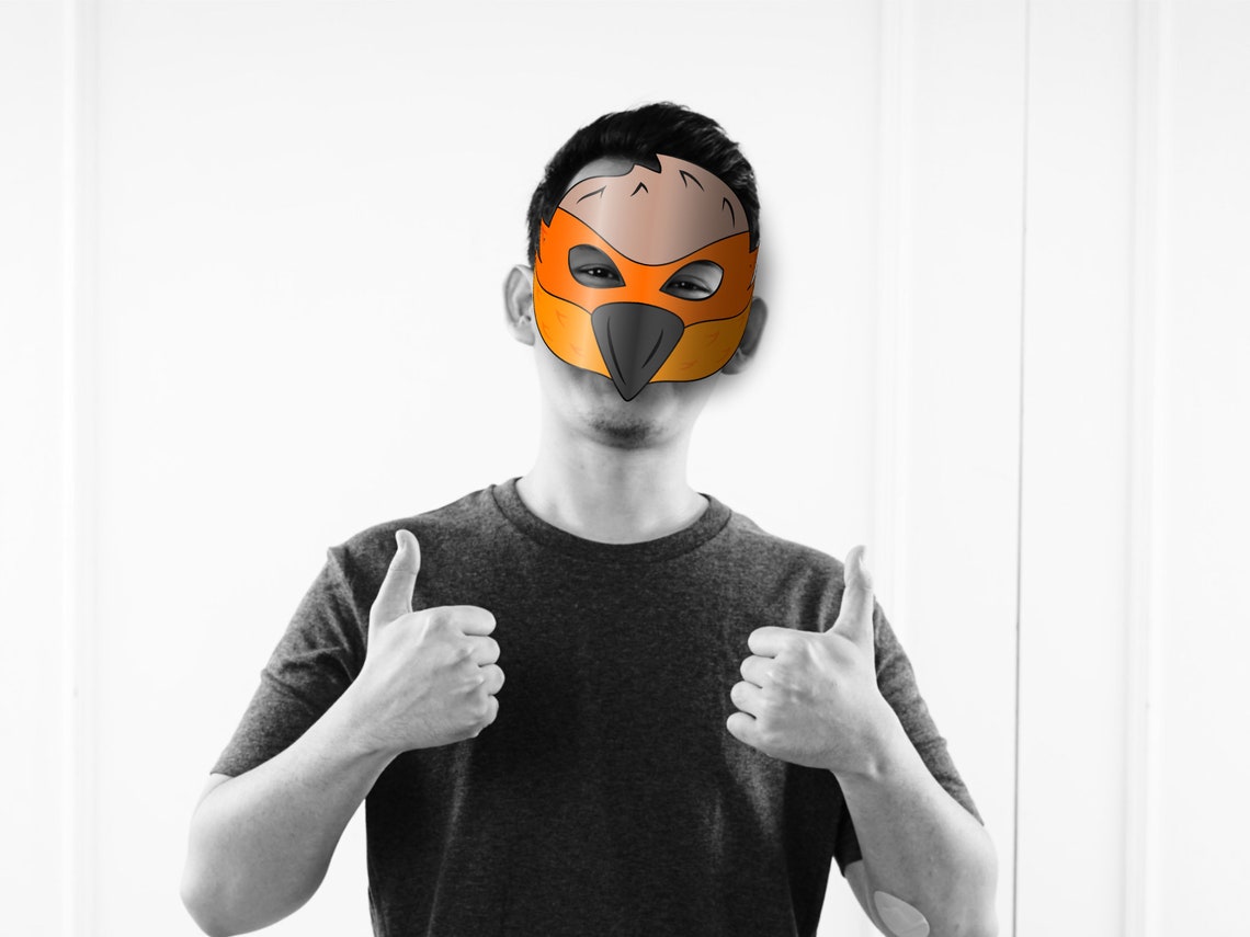 Bird Mask Printable Paper DIY for Kids and Adults. PDF - Etsy