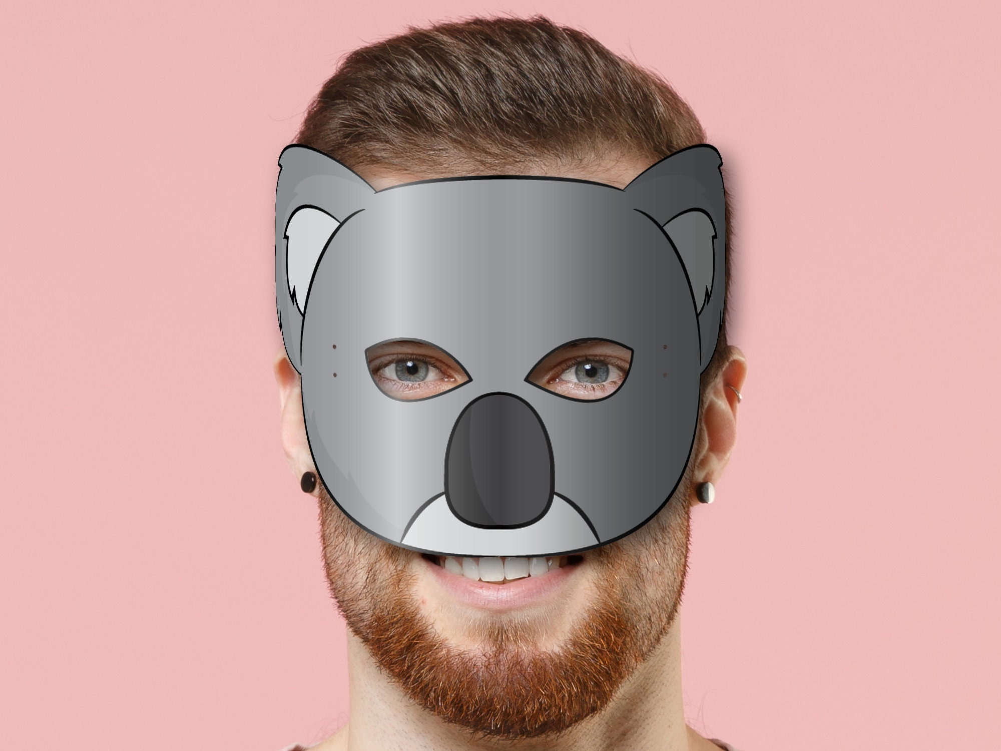 Koala Masks Printable Color Coloring, Paper DIY for Kids and Adults ...