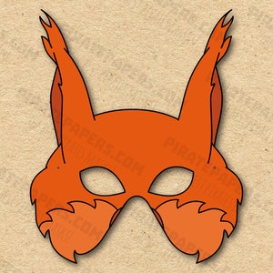 Squirrel Masks Printable Color + Coloring, Paper DIY for Kids and ...