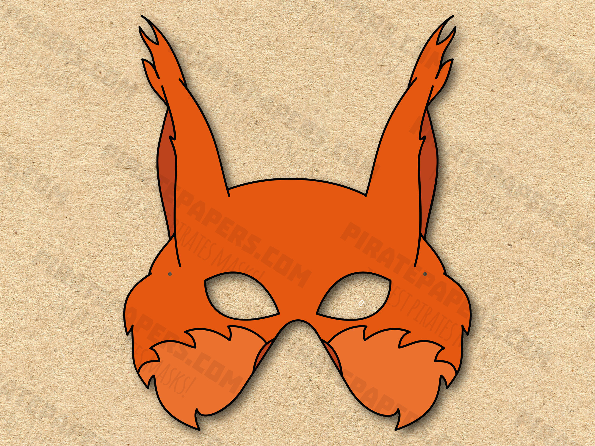 Squirrel Masks Printable Color Coloring, Paper DIY for Kids and Adults ...