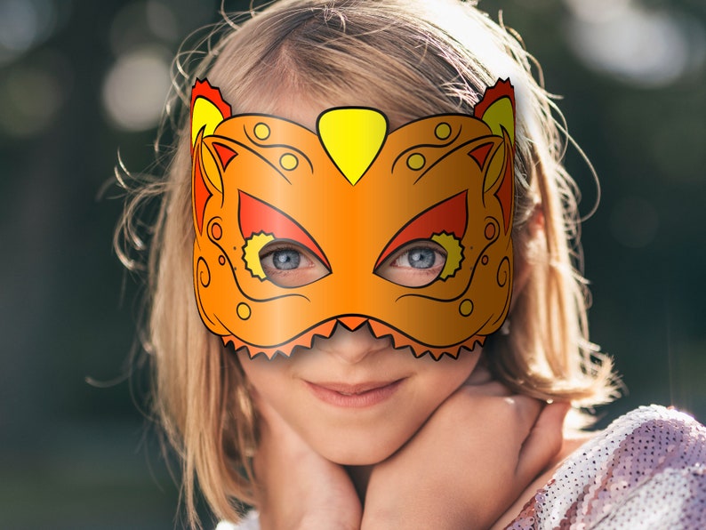 Fairy 2 Masks Printable Color Coloring, Paper DIY for Kids and Adults ...