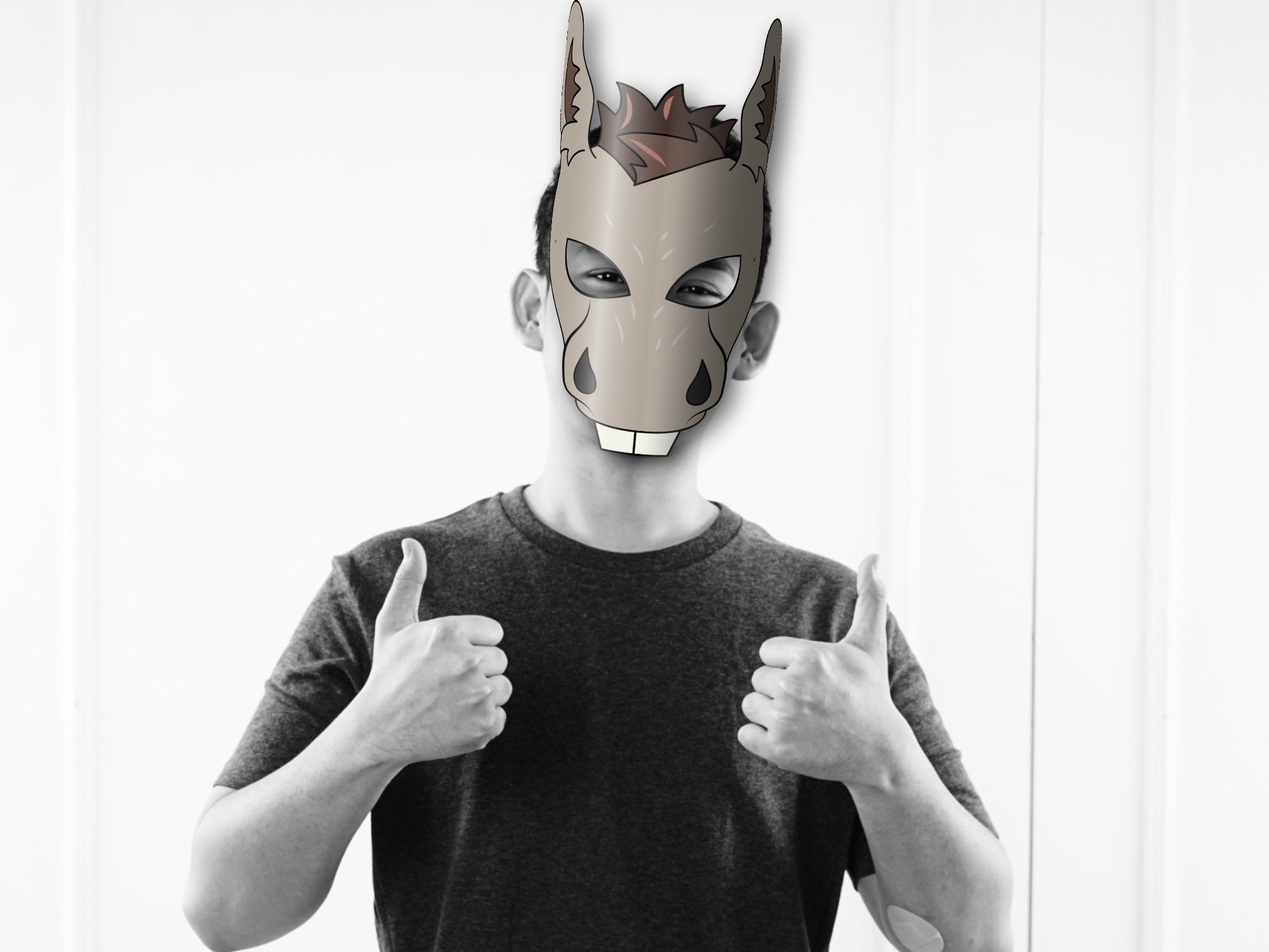 Donkey Mask Printable Paper DIY for Kids and Adults. PDF - Etsy Australia