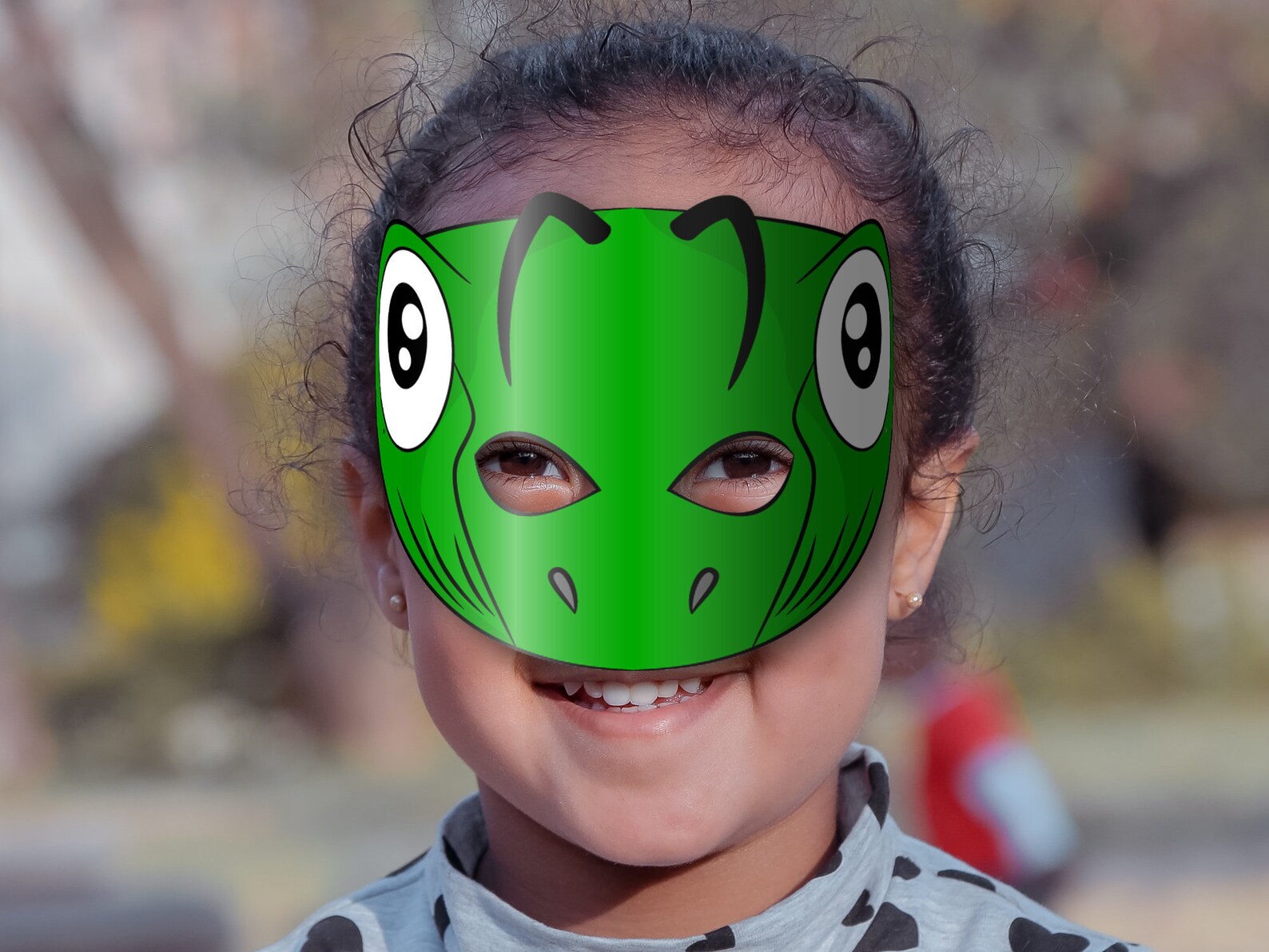 Grasshopper Mask Printable, Paper DIY for Kids and Adults. PDF Template ...