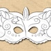 Fairy Mask Printable Coloring, Paper DIY for Kids and Adults. PDF ...
