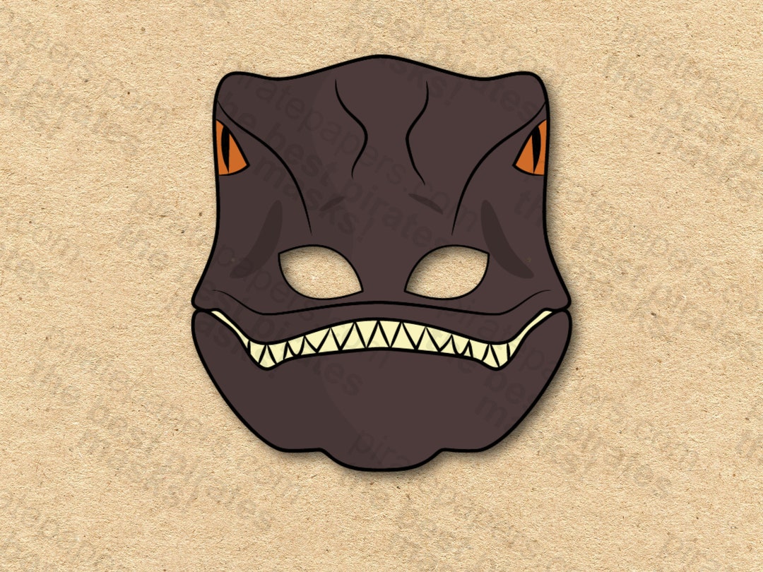 Dinosaur Velociraptor Mask Printable Paper DIY for Kids and - Etsy