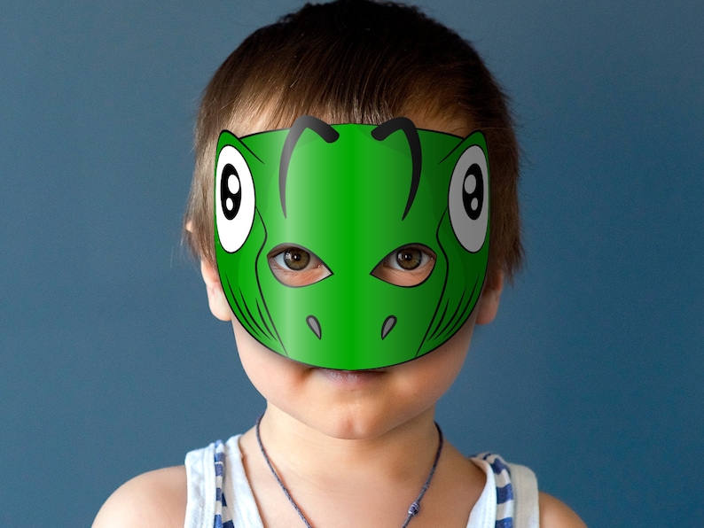 Grasshopper Mask Printable, Paper DIY for Kids and Adults. PDF Template ...