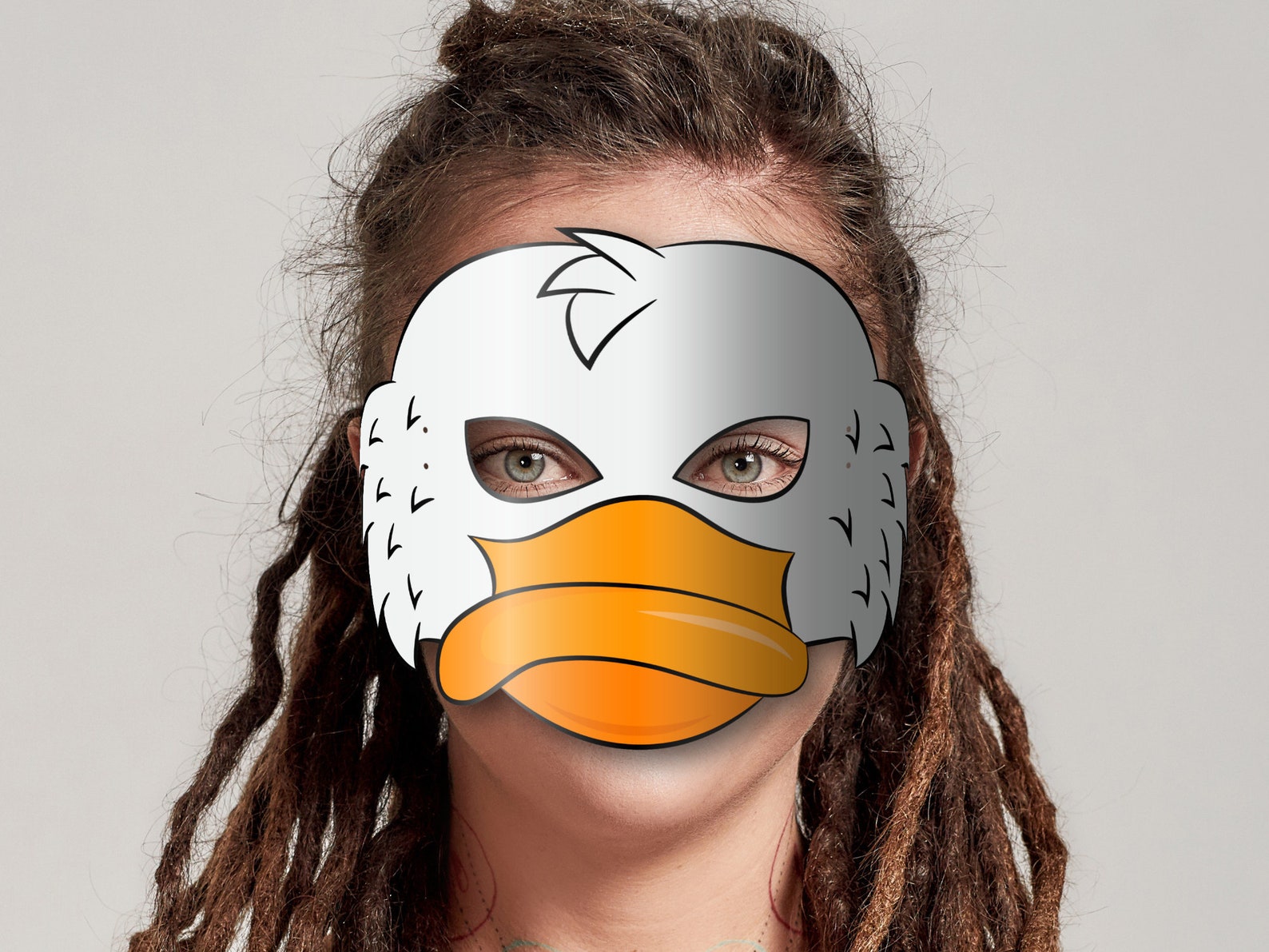 Goose Mask Printable, Paper DIY for Kids and Adults. PDF Template ...