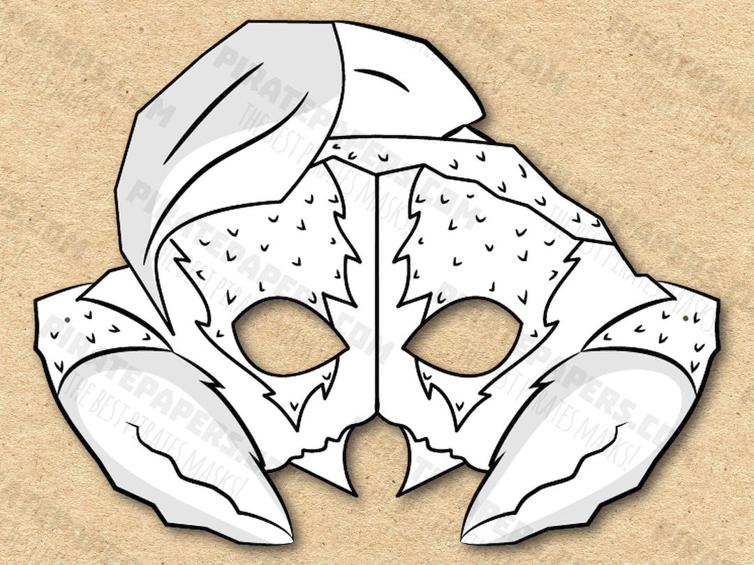 Scorpion Mask Printable Coloring, Paper DIY for Kids and Adults. PDF ...