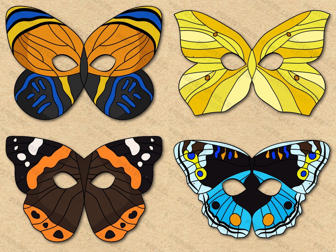 Butterflies Masks Printable, Butterfly Nymphalidae, Butterfly Brimstone ...