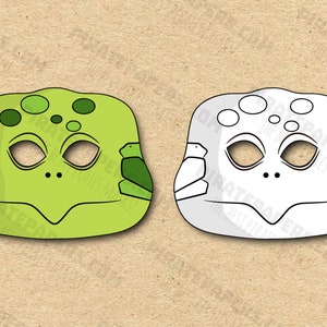Turtle Masks Printable Color + Coloring, Paper DIY for Kids and Adults ...