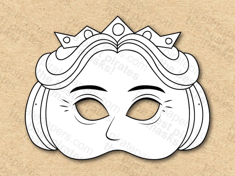 Queen Mother Masks Printable Color Coloring Paper DIY for - Etsy