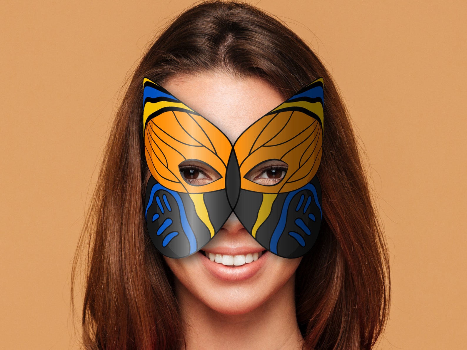 Butterfly Mask Printable Nymphalidae, Paper DIY for Kids and Adults ...