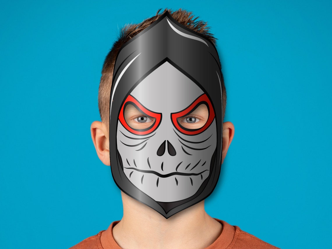 Grim Reaper (death) Mask Printable, Paper DIY for Kids and Adults. PDF ...