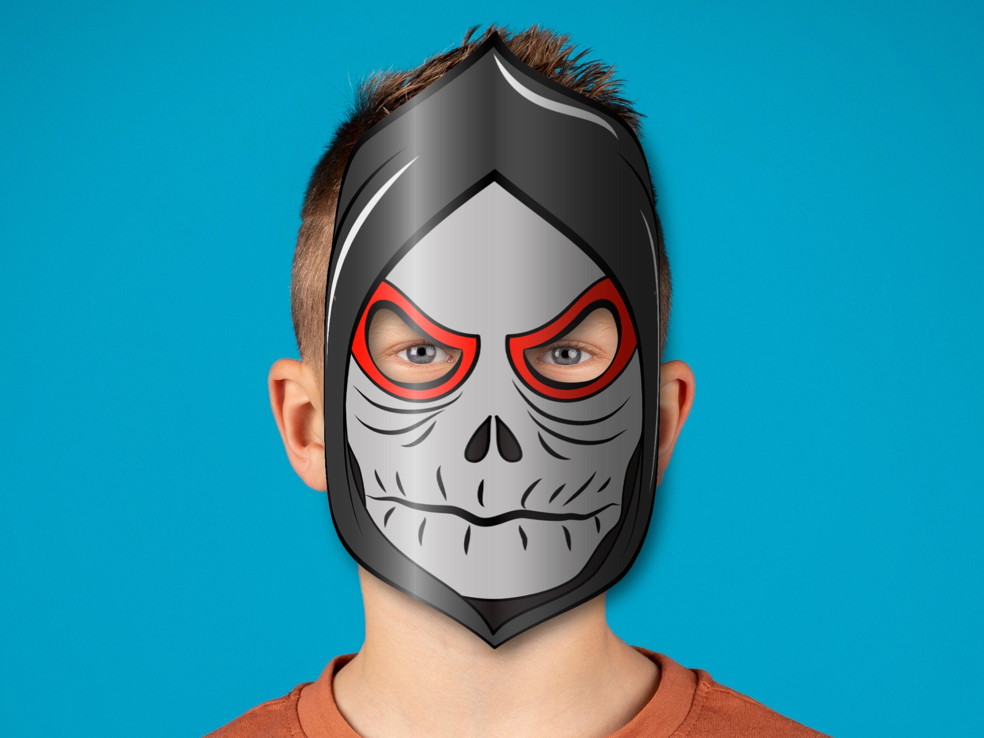 Grim Reaper (death) Mask Printable, Paper DIY for Kids and Adults. PDF ...