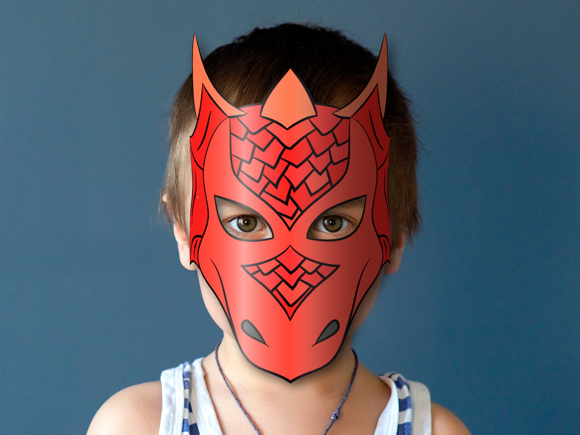 Dragons 2 Masks Printable, Chinese Dragon, Kind Dragon, Red Dragon ...