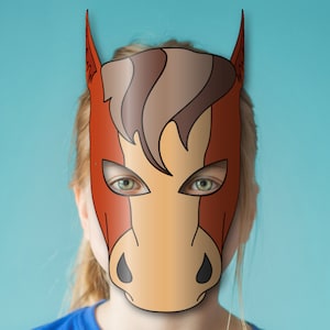 Horse Mask Printable, DIY Paper (PDF Template) - Etsy