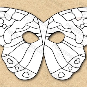 Butterflies Masks Printable Coloring, Butterfly Nymphalidae, Butterfly ...