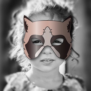 Raccoon Mask Printable Paper DIY for Kids and Adults. PDF - Etsy