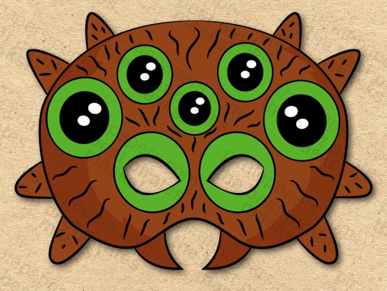 Spider Masks Printable Color Coloring Paper DIY for Kids - Etsy