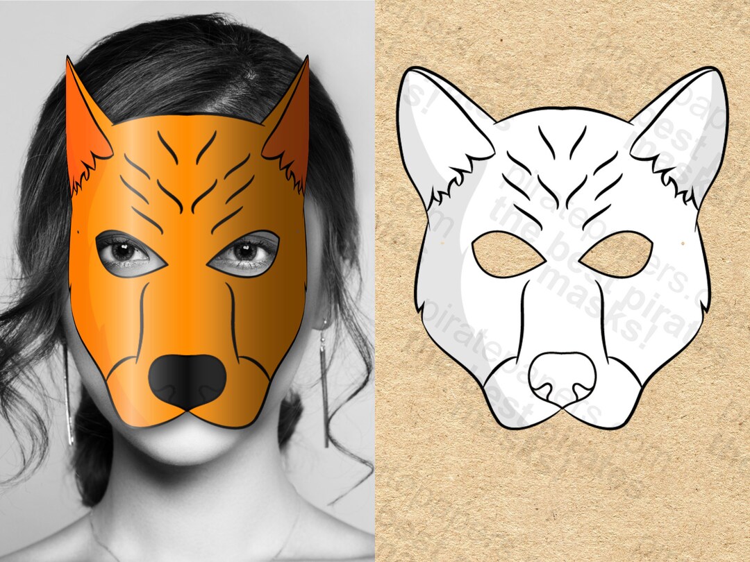 Dingo Masks Printable Color Coloring Paper DIY for Kids and - Etsy